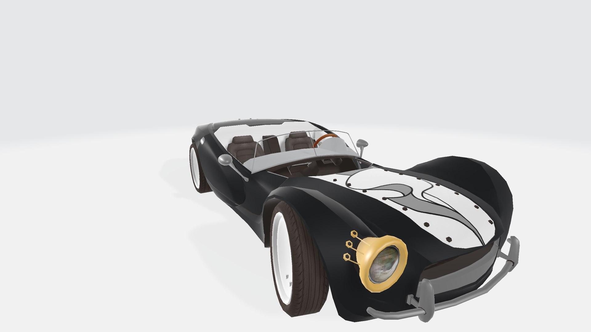 3D Black White Tuxedo Car Model - TurboSquid 1507238