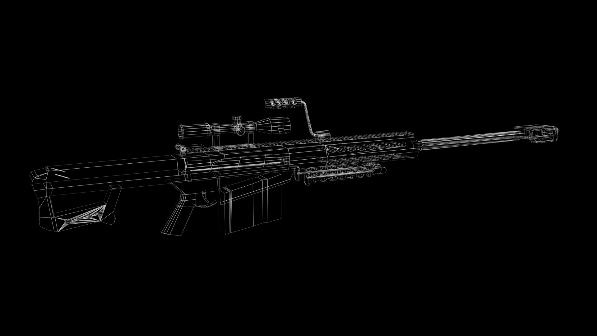 3d M 95 Barrett Sniper