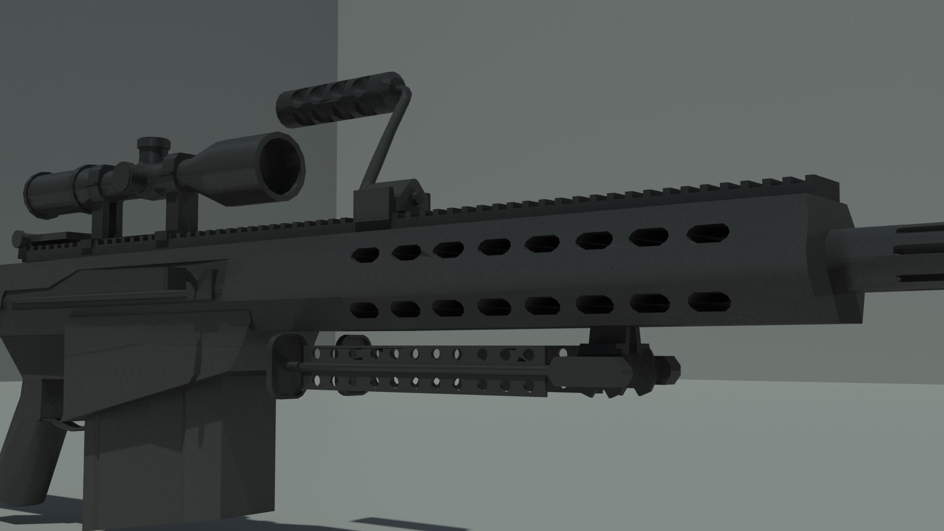 3d M 95 Barrett Sniper