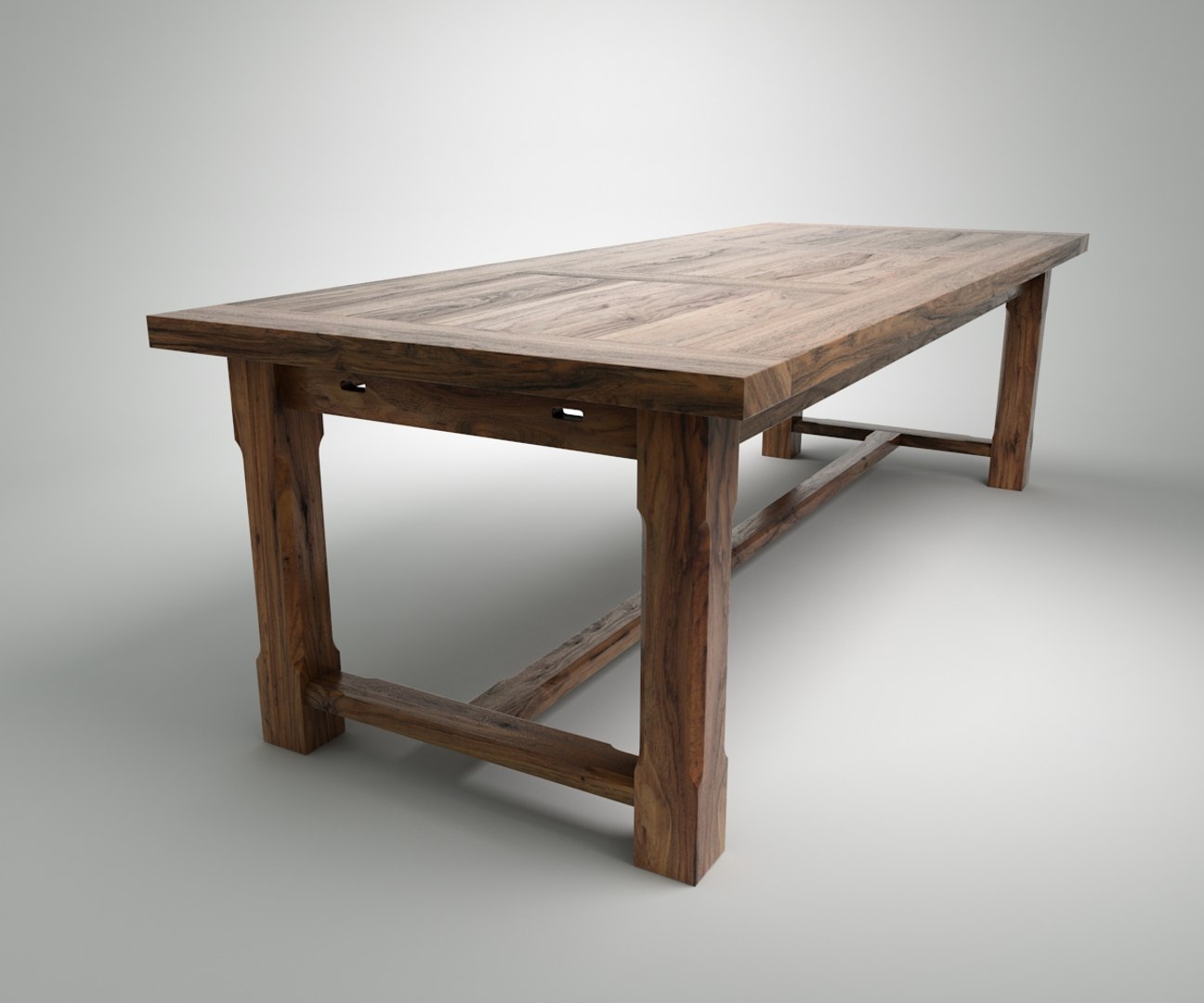 Wood Table 3d 3ds
