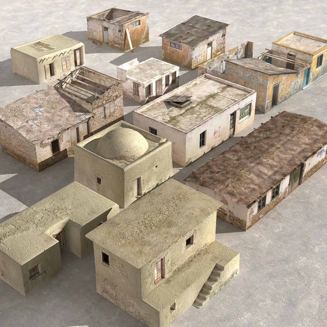 3d 3ds afghan houses cottages
