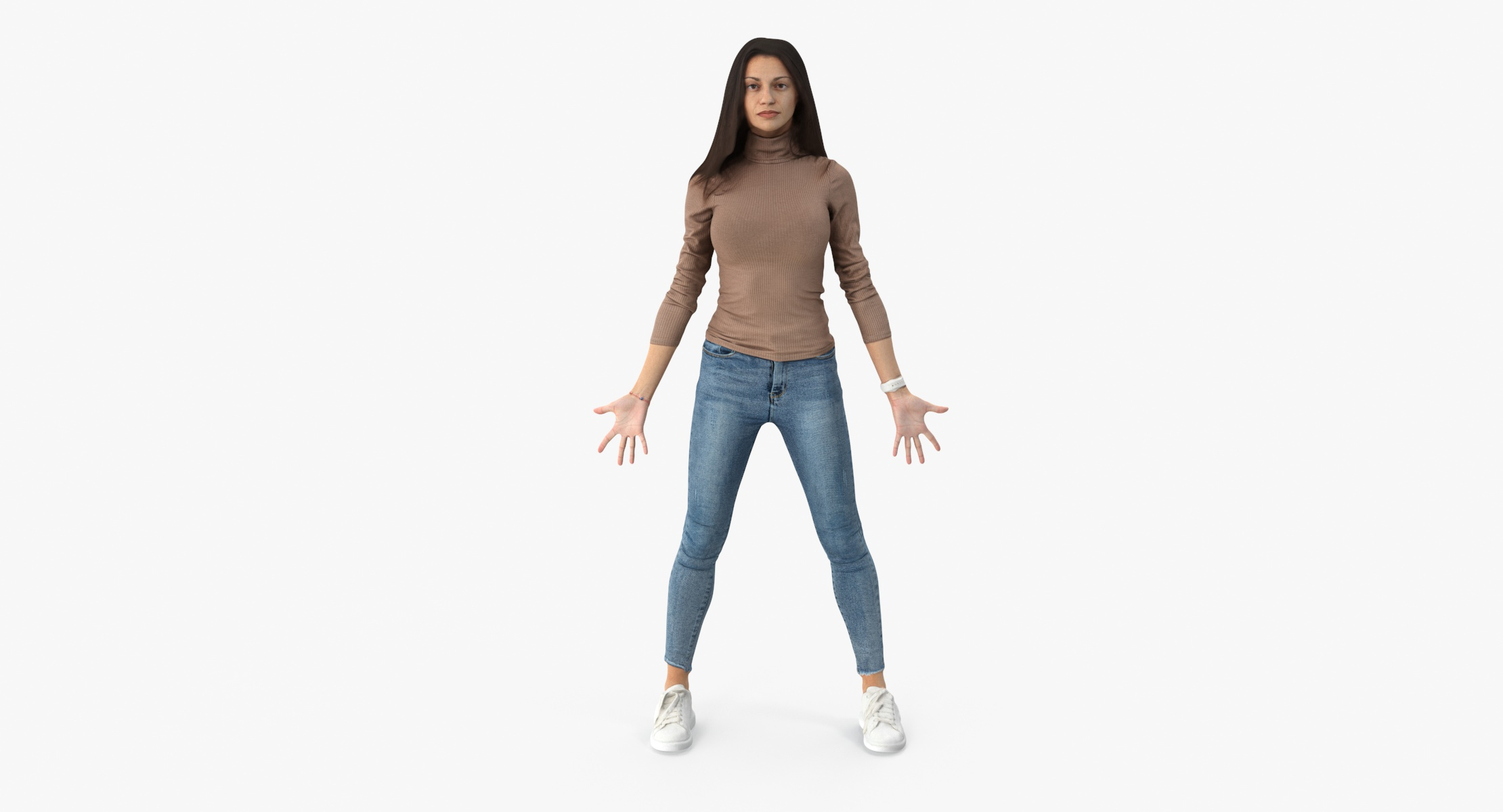 3D Sofia Casual Autumn A Pose - TurboSquid 1982787