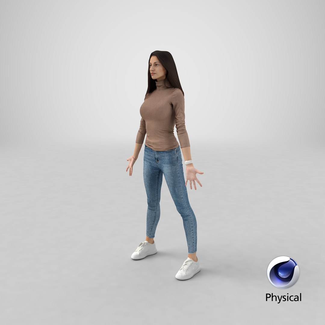 3D Sofia Casual Autumn A Pose - TurboSquid 1982787