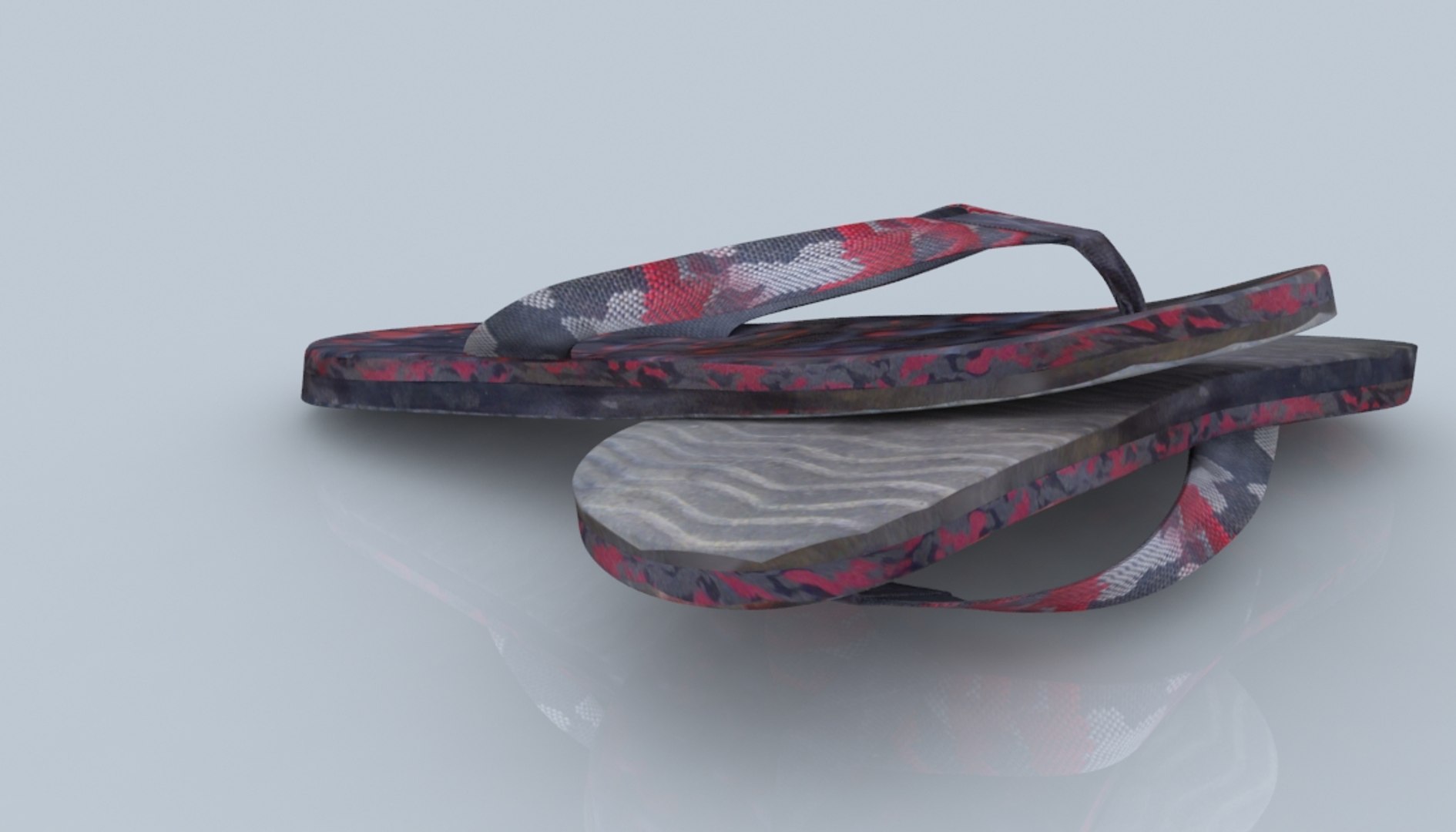 3d Model Chancletas Shoes