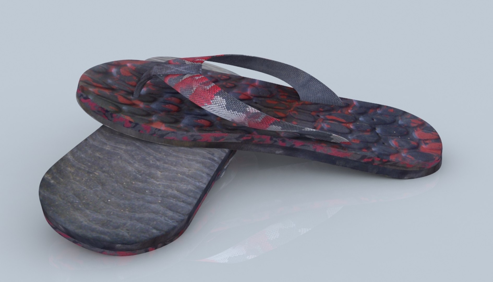 3d Model Chancletas Shoes