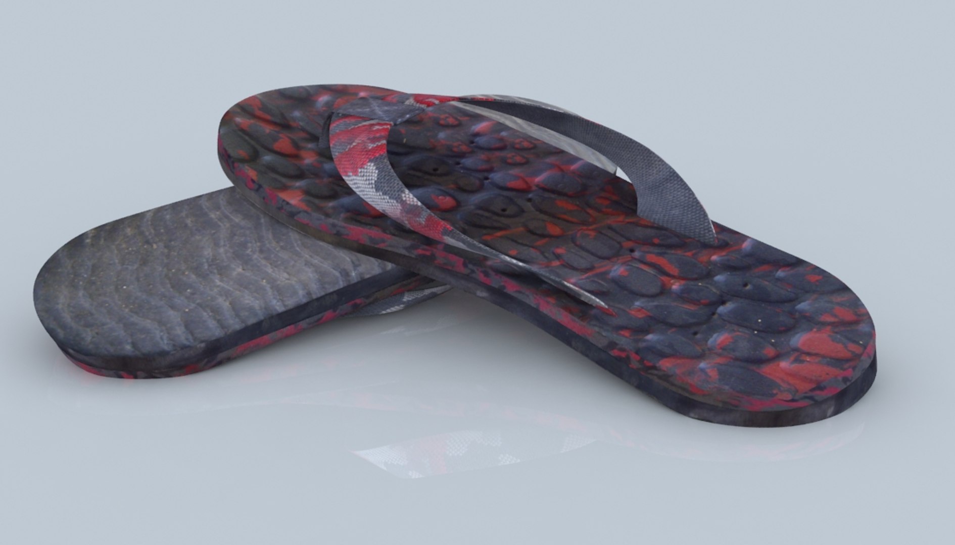 3d Model Chancletas Shoes