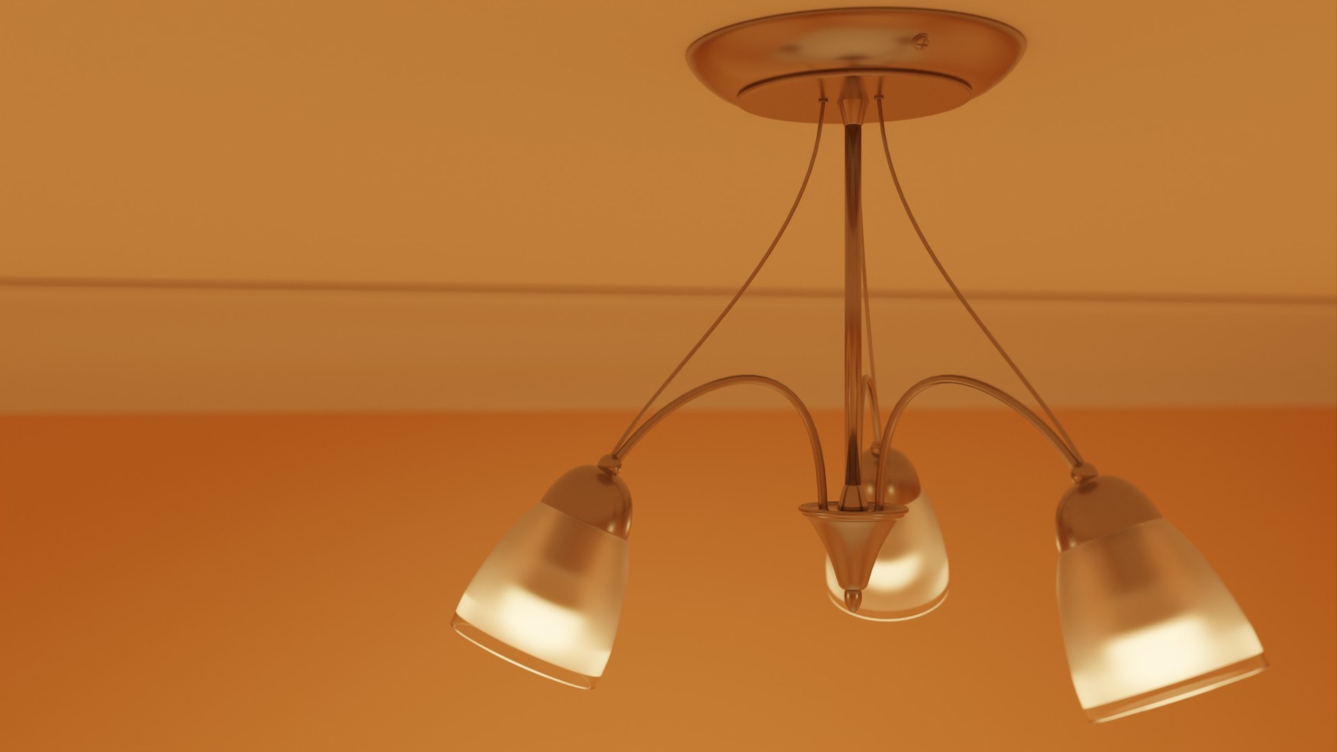 3D Triple Ceiling Light - TurboSquid 1875100