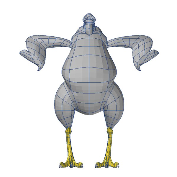 3d model chicken cartoon