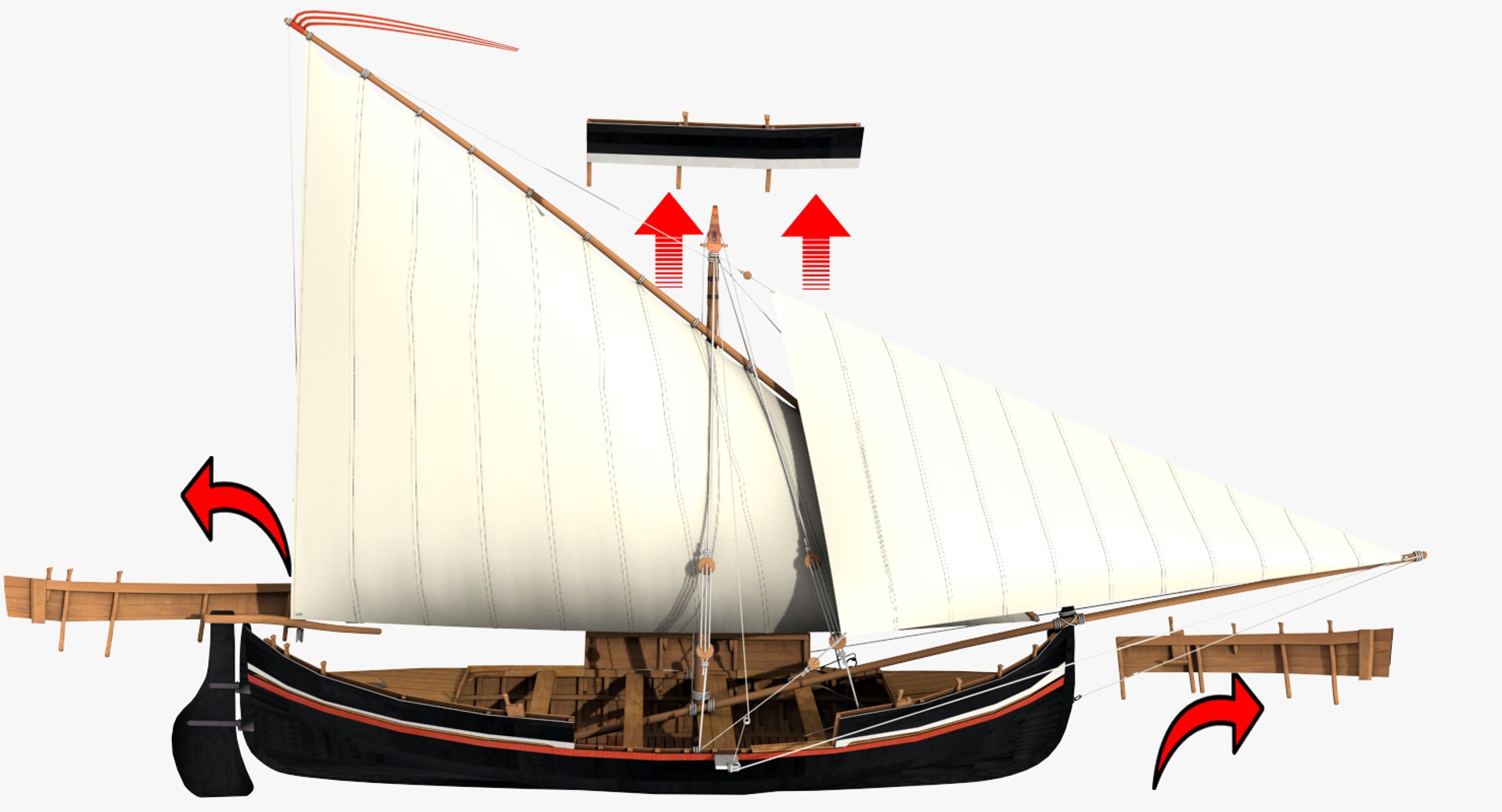 3D Sailing Boat Falkusa Gajeta - TurboSquid 1299561