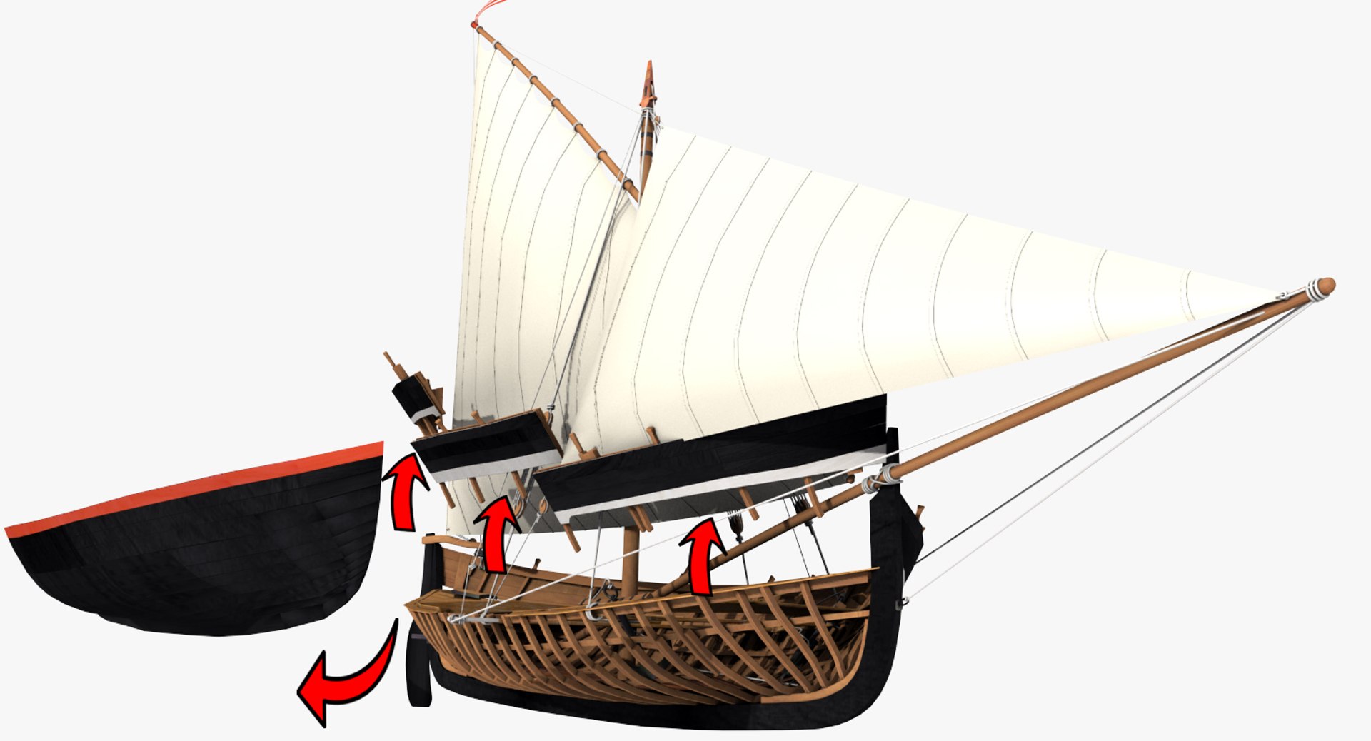 3D Sailing Boat Falkusa Gajeta - TurboSquid 1299561