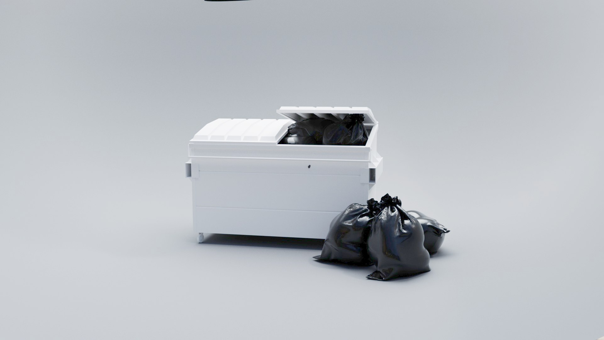 3D Model Dumpster Bin With Trash Bags - 3D Asset - TurboSquid 1773248