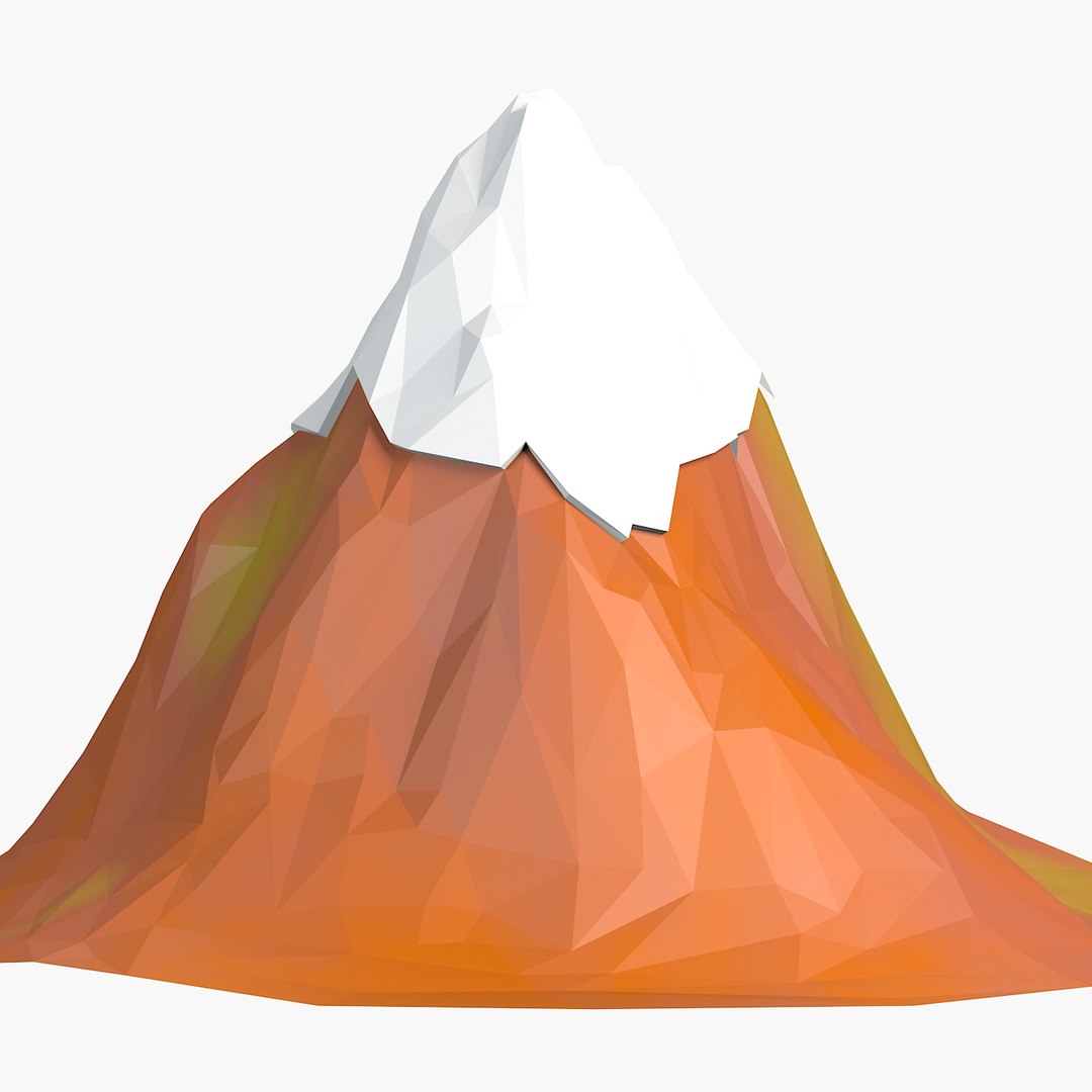 3d Cartoon Mountain Model