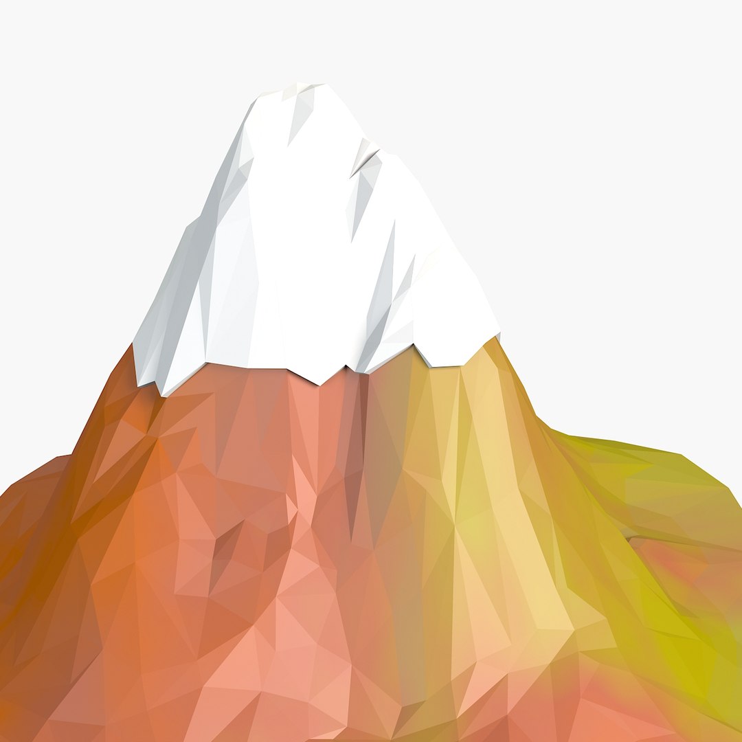 3d Cartoon Mountain Model