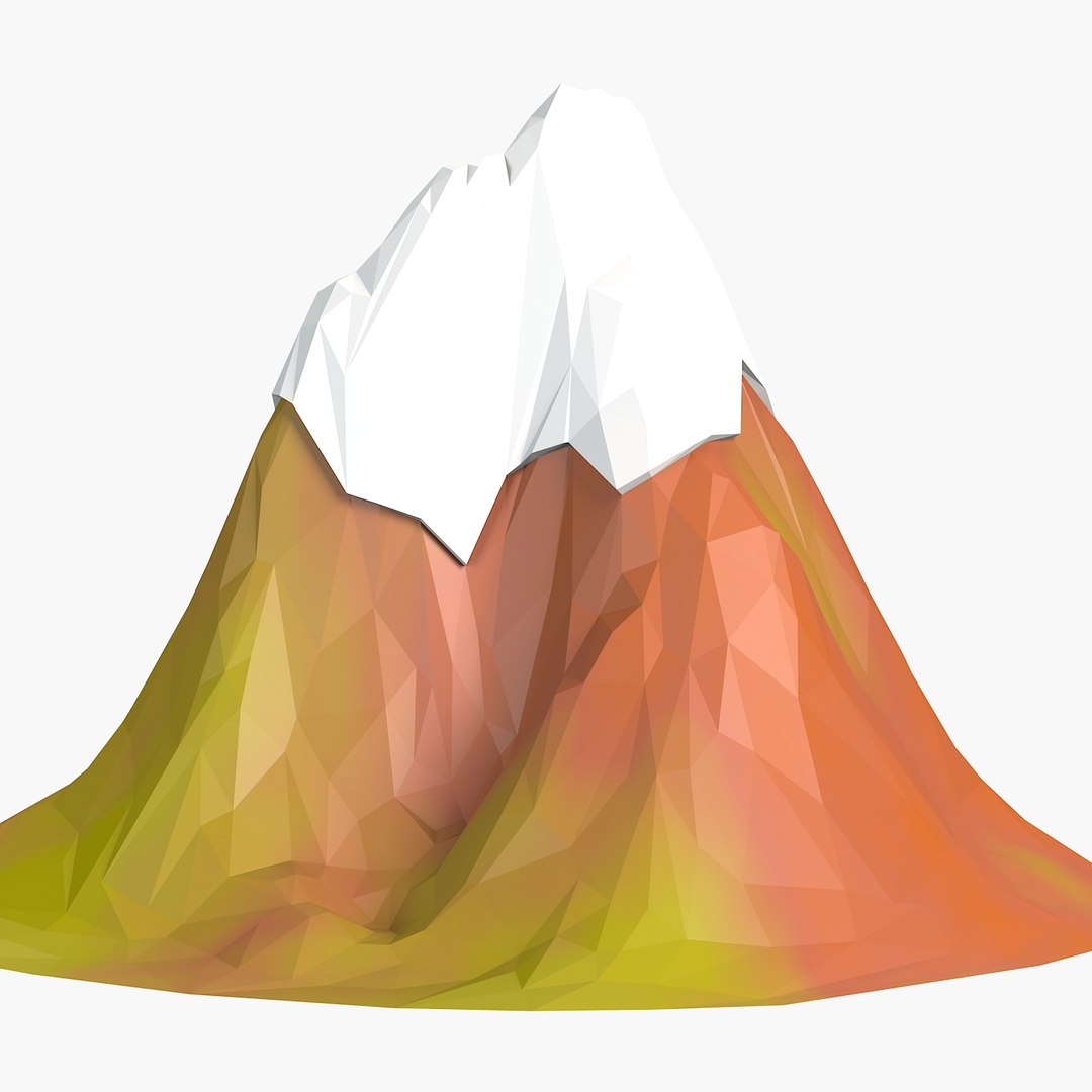 3d Cartoon Mountain Model