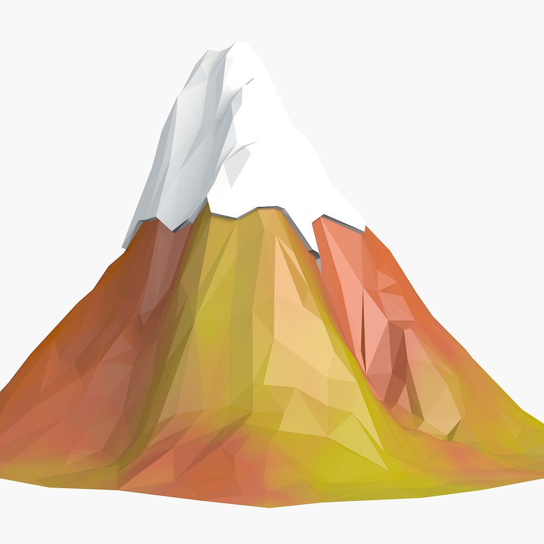 3d Cartoon Mountain Model