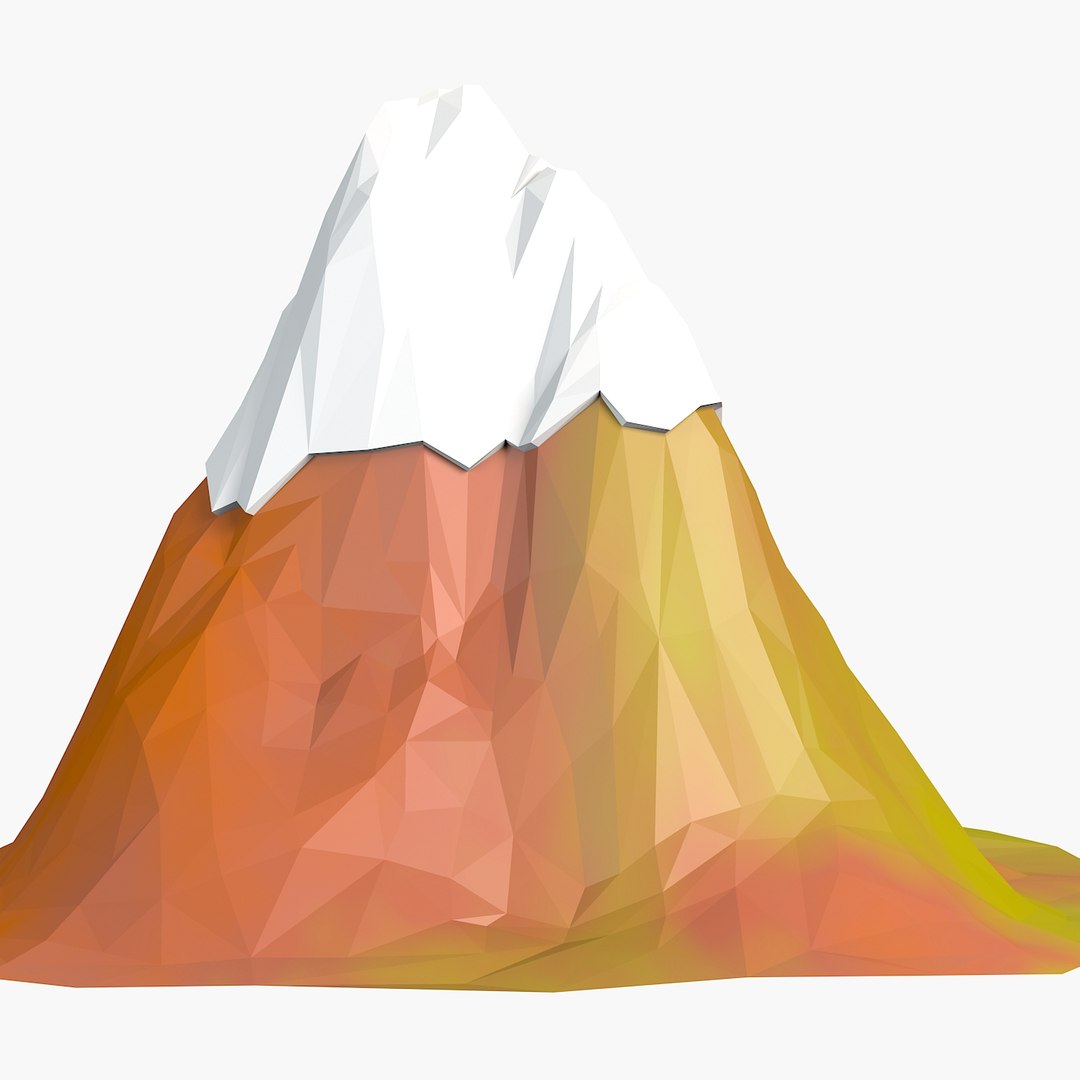 3d Cartoon Mountain Model