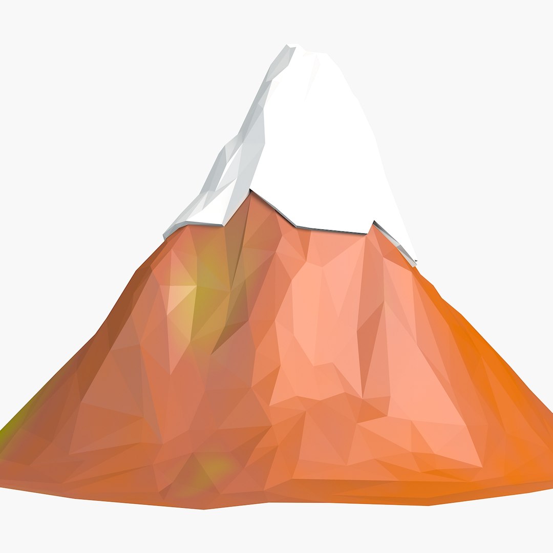 3d Cartoon Mountain Model