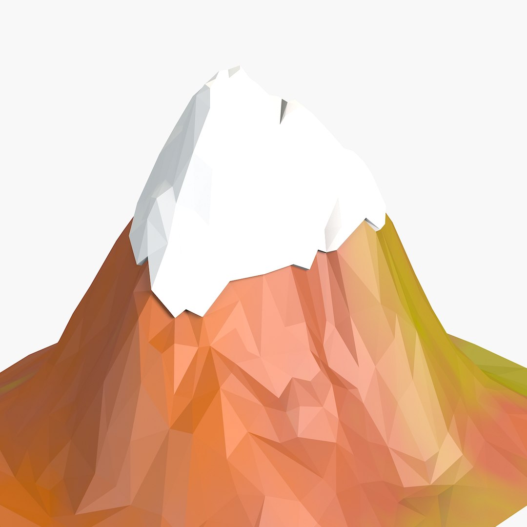 3d Cartoon Mountain Model
