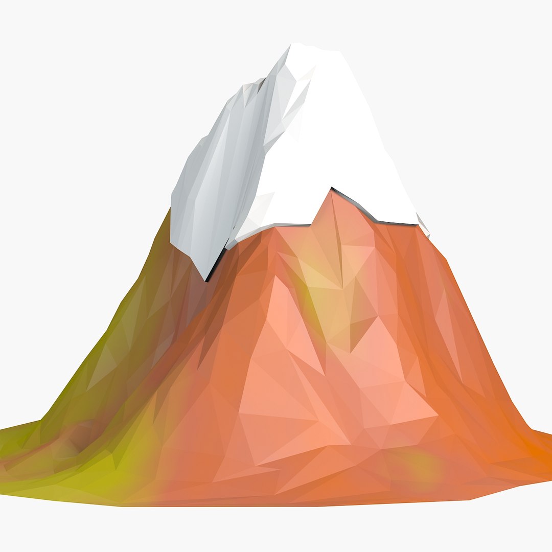 3d Cartoon Mountain Model