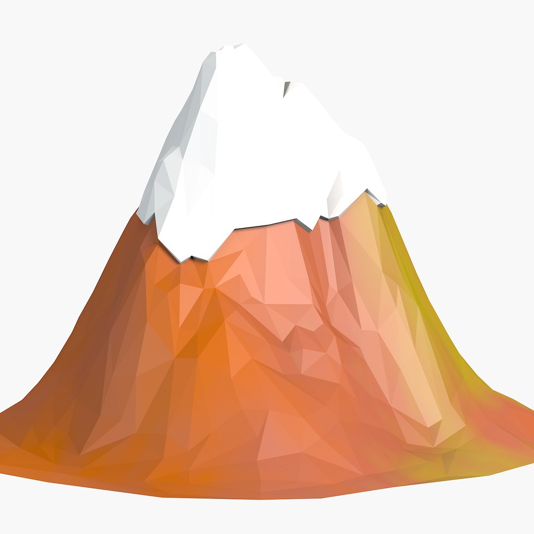 3d Cartoon Mountain Model