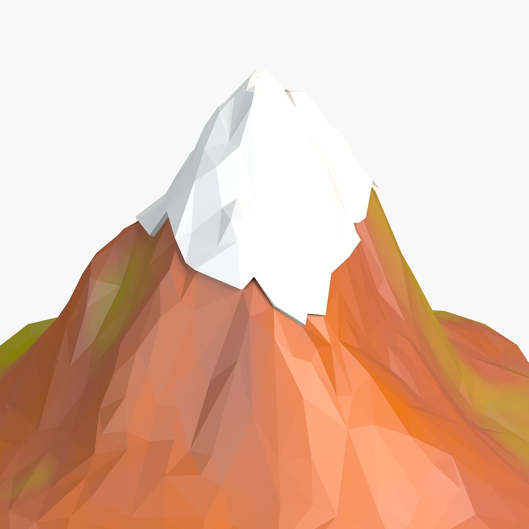 3d Cartoon Mountain Model