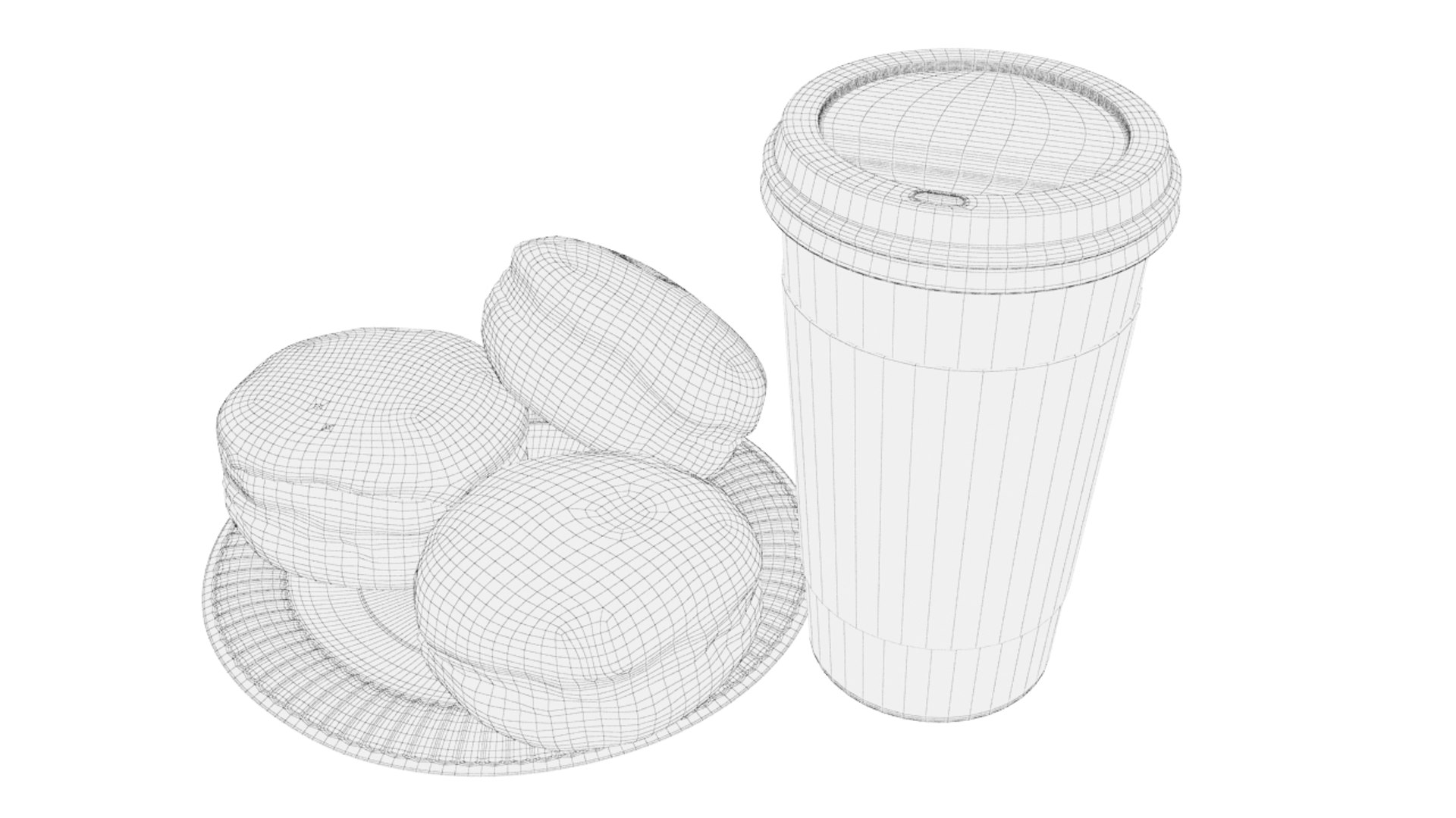 3d Model Coffee Buns
