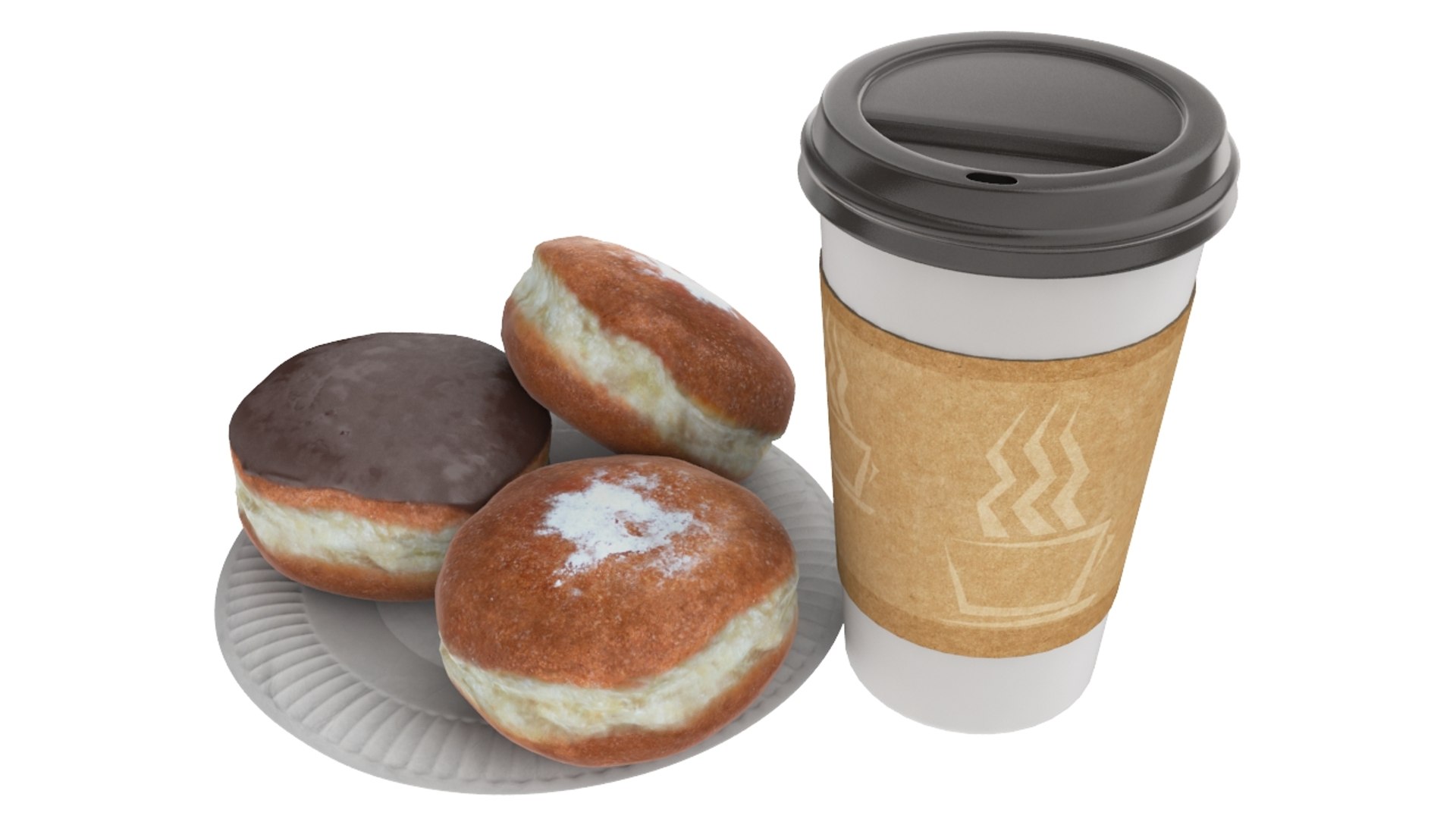 3d Model Coffee Buns