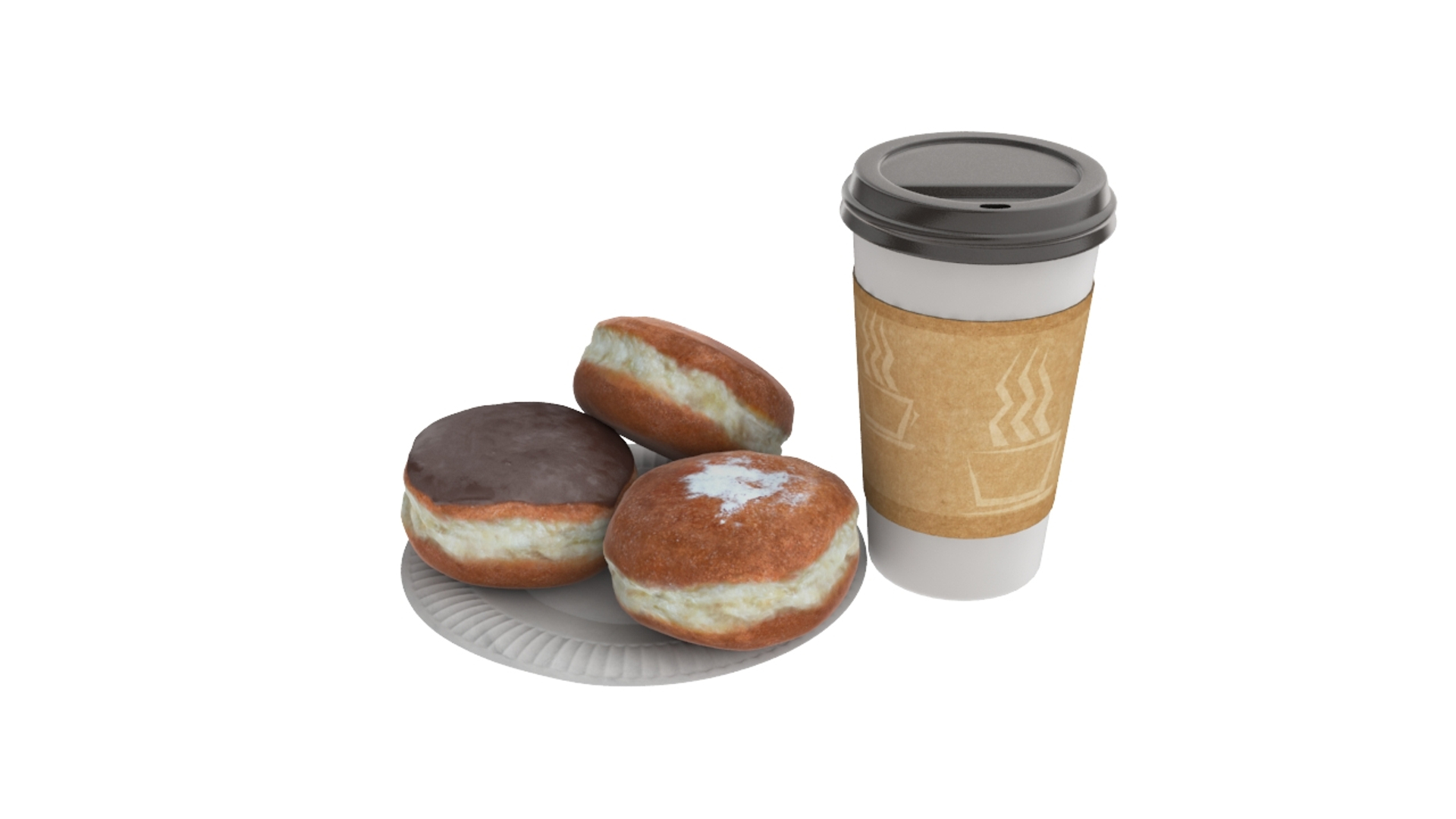 3d Model Coffee Buns