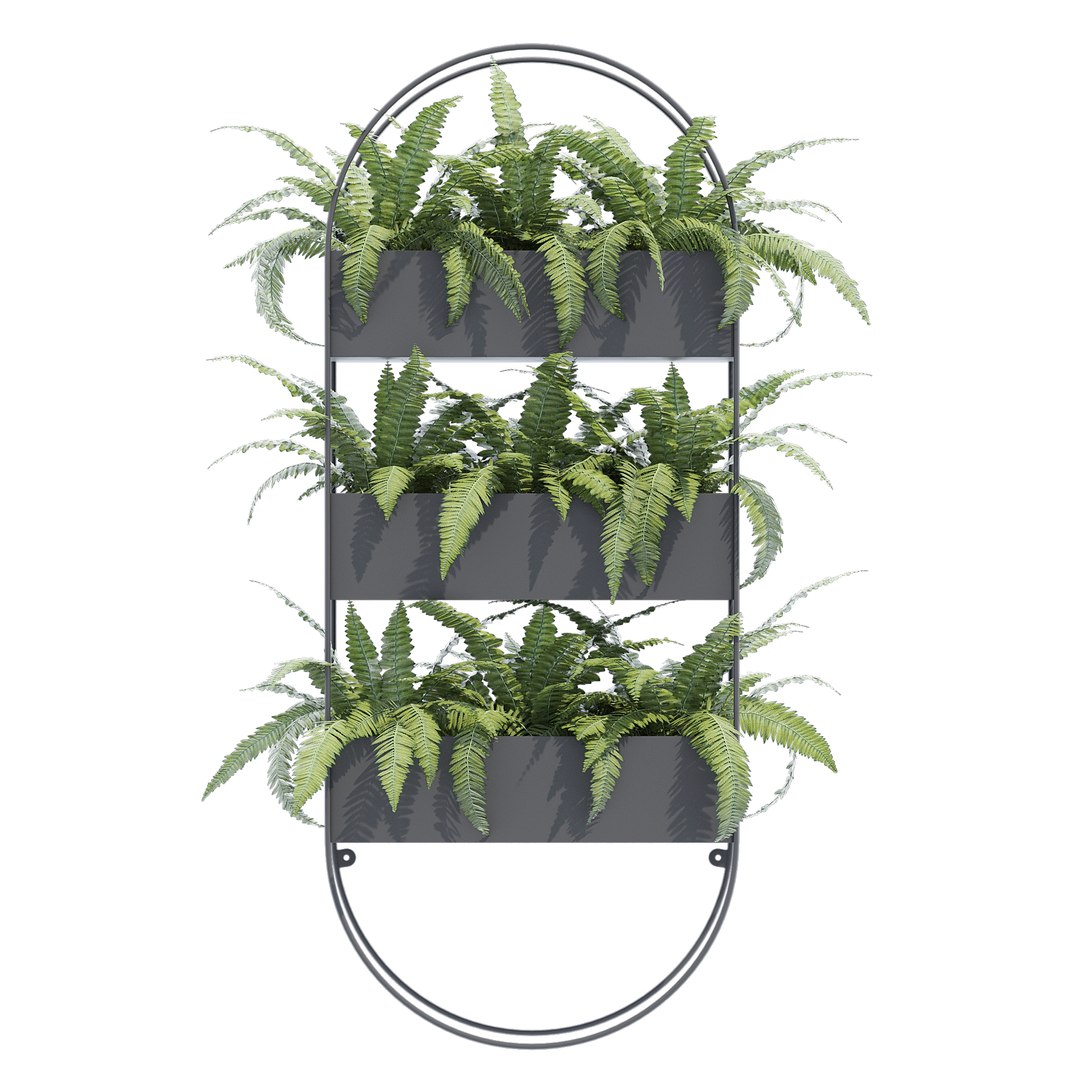 3D Vertical Wall Garden Planter Model - TurboSquid 2018737