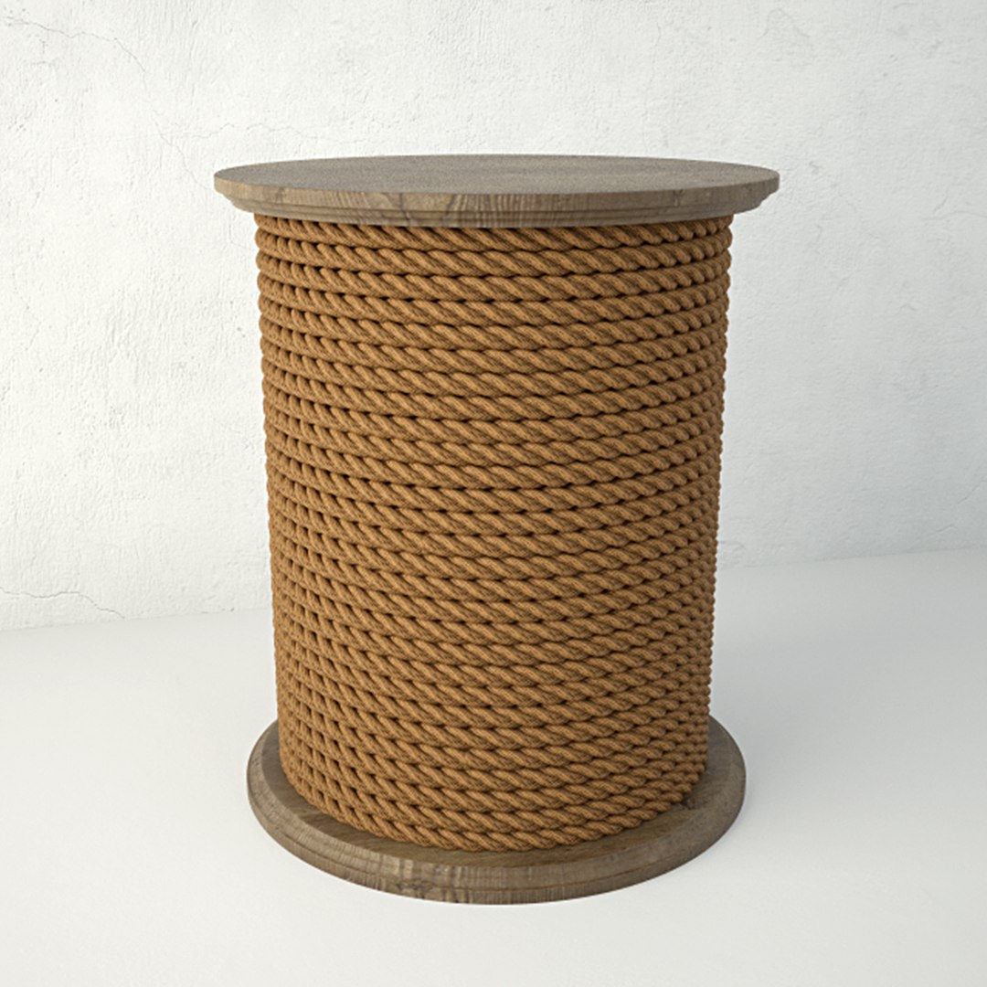 3D Wood Rope Table - TurboSquid 1199008