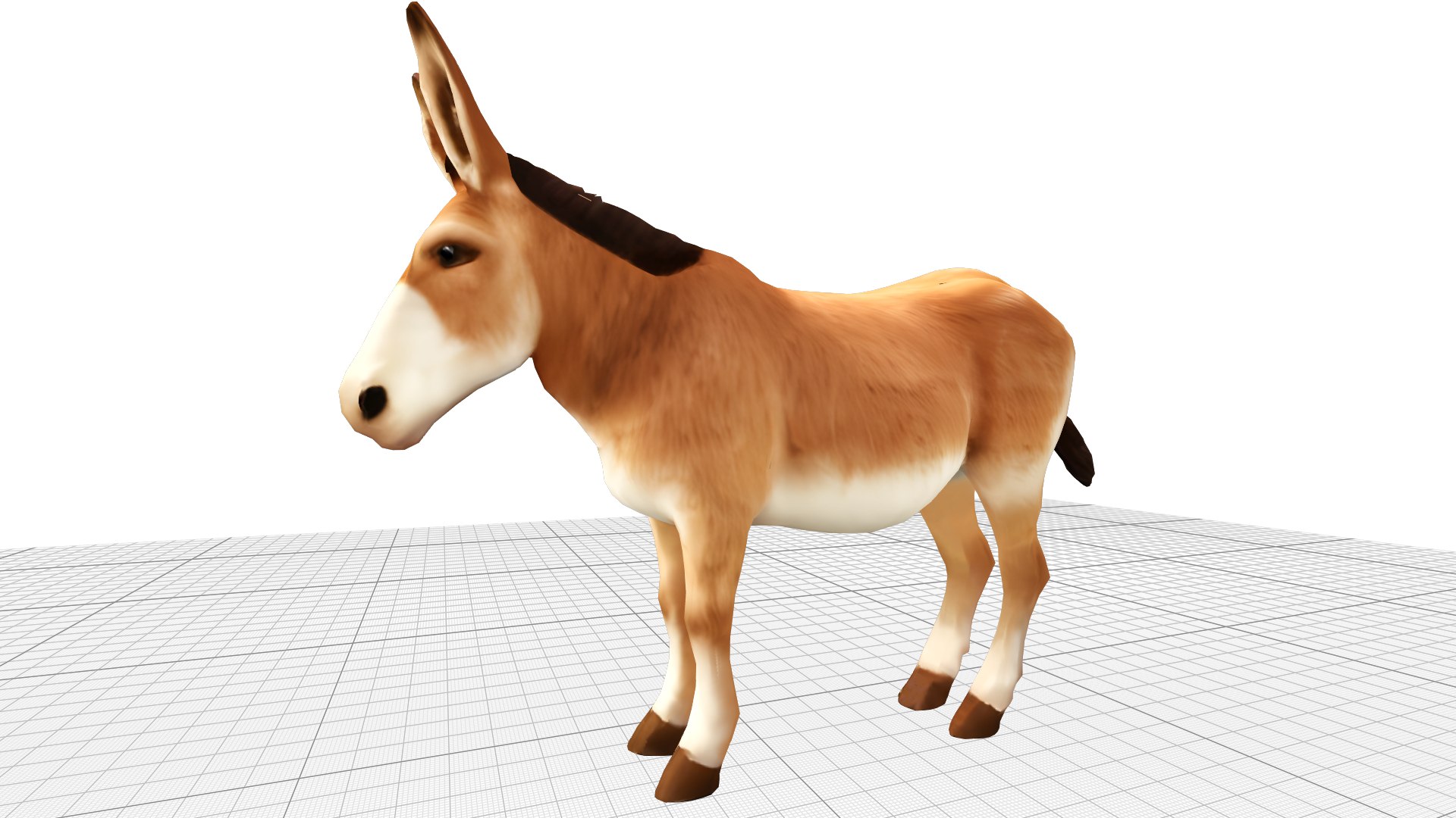 Donkey Lowpoly Realistic 3D Model - TurboSquid 2305728