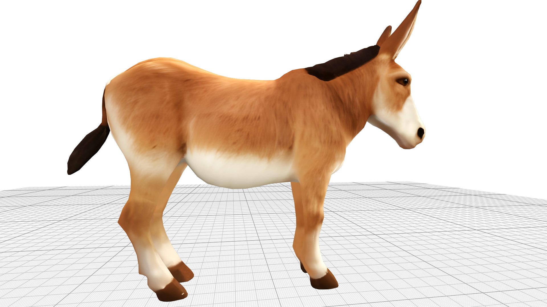 Donkey Lowpoly Realistic 3D Model - TurboSquid 2305728