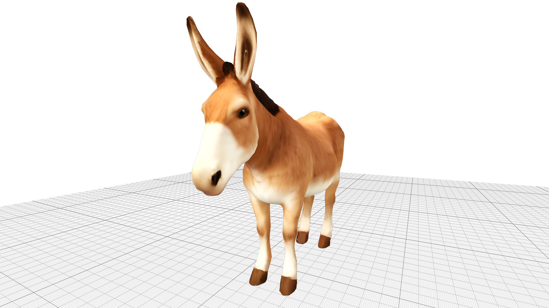 Donkey Lowpoly Realistic 3D Model - TurboSquid 2305728