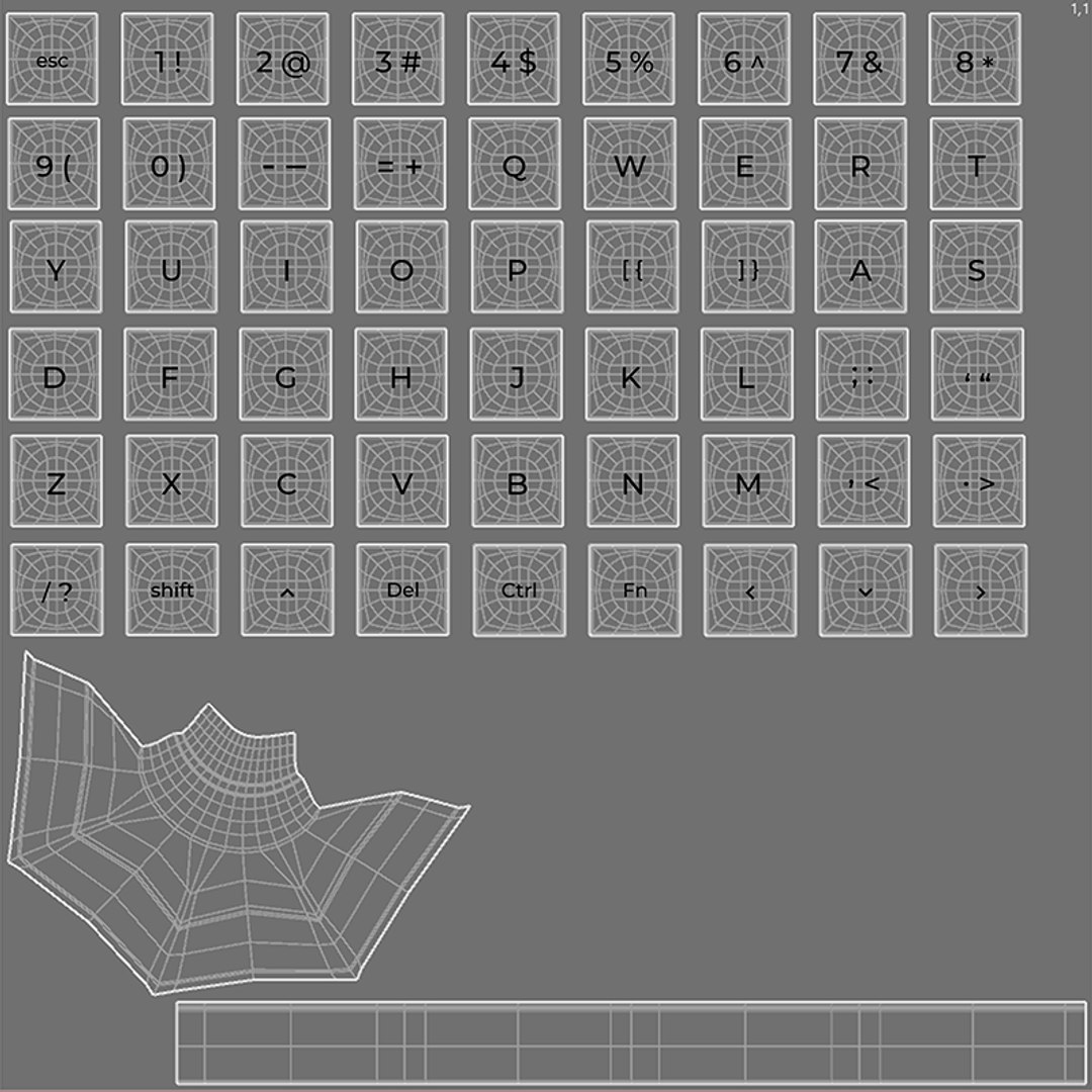 3D Model Wireless Mechanical Keyboard 3D Model Modern Design C4D FBX ...