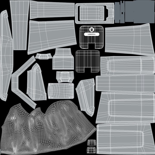 3D model Landfill Waste Bin - TurboSquid 1807731