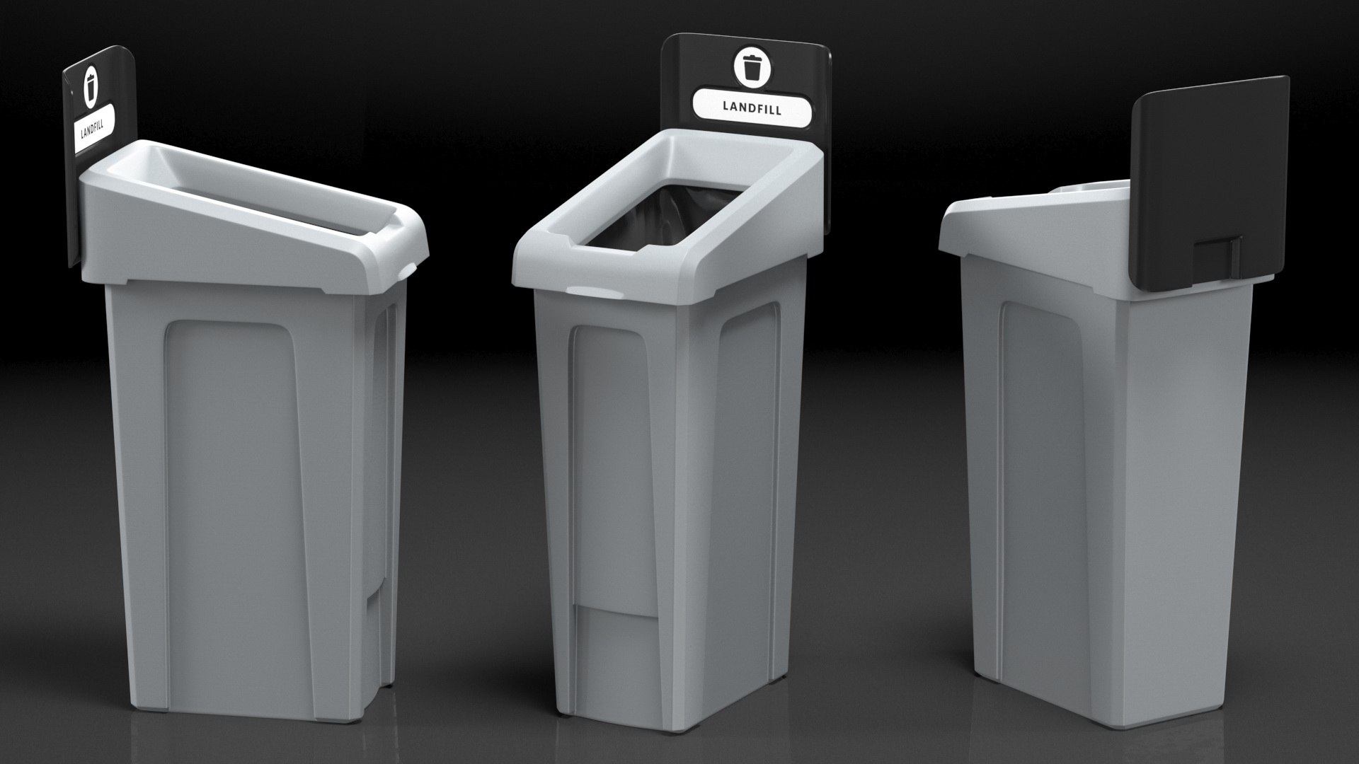 3D Model Landfill Waste Bin - TurboSquid 1807731