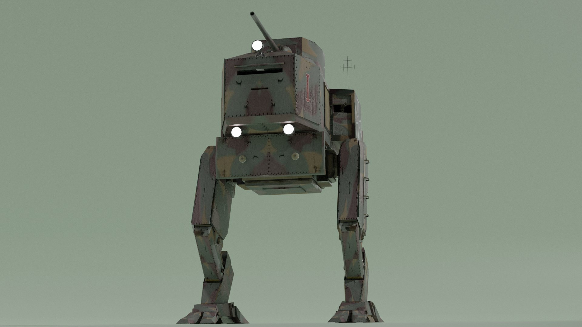 Panzer Mech Walker With RIG And LOWPOLY Forest Camo 3D - TurboSquid 1993381