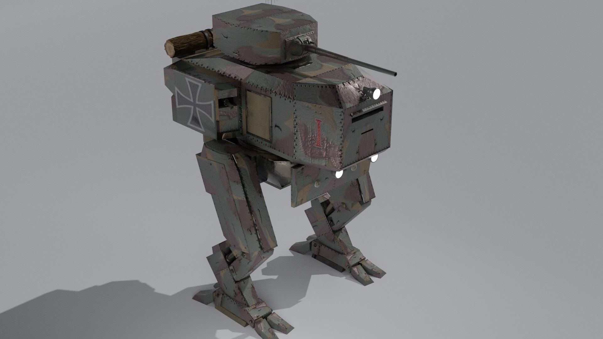 Panzer Mech Walker With RIG And LOWPOLY Forest Camo 3D - TurboSquid 1993381