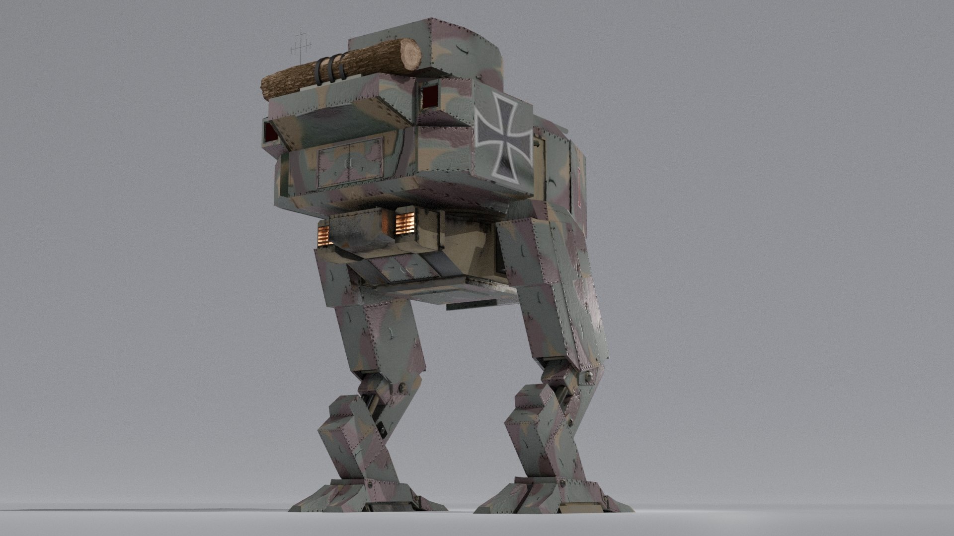 Panzer Mech Walker With RIG And LOWPOLY Forest Camo 3D - TurboSquid 1993381