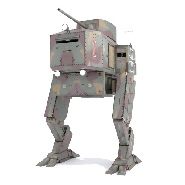 Panzer Mech Walker with RIG and LOWPOLY Forest Camo Modelo 3D ...