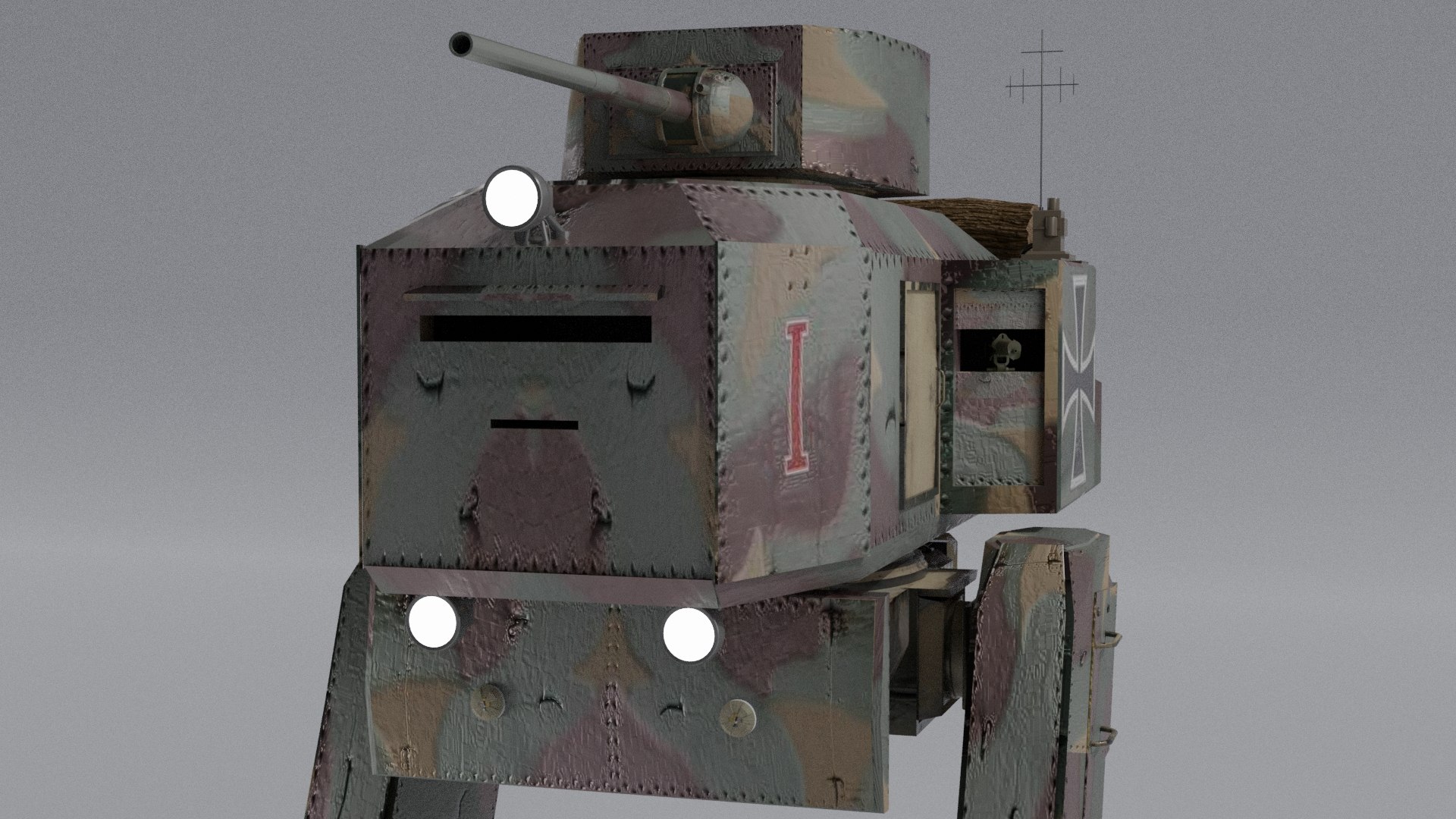 Panzer Mech Walker With RIG And LOWPOLY Forest Camo 3D - TurboSquid 1993381