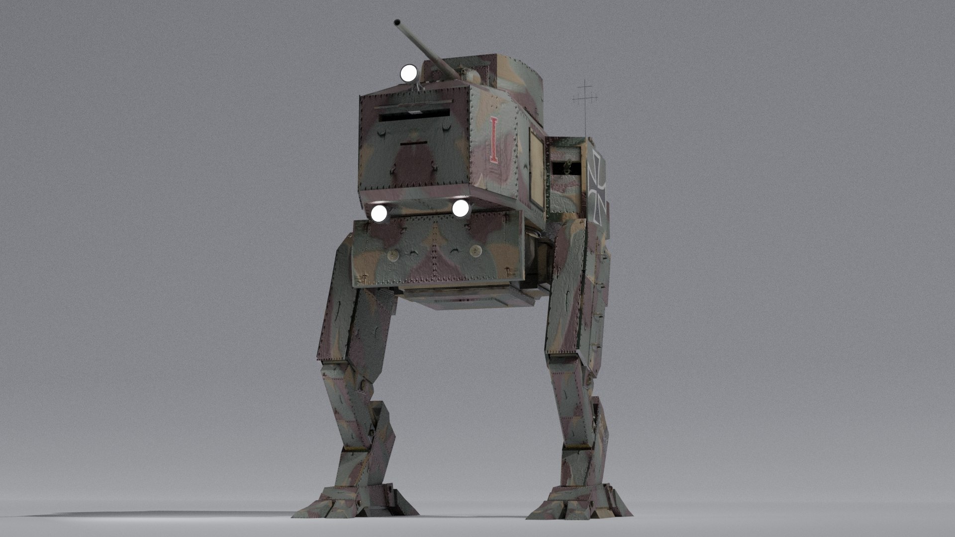 Panzer Mech Walker With RIG And LOWPOLY Forest Camo 3D - TurboSquid 1993381