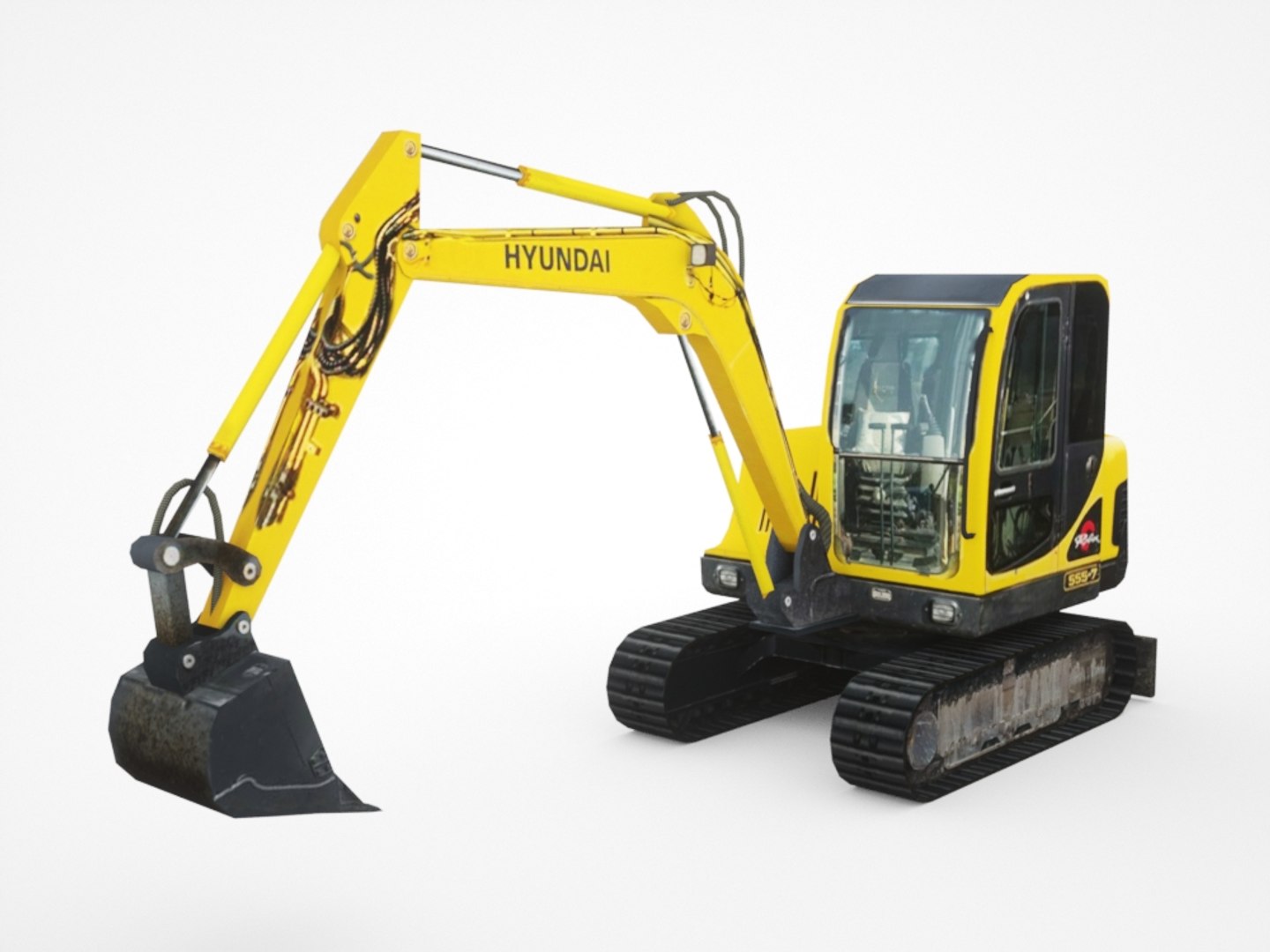 Hyundai R55-5 Mini Excavator 3D - TurboSquid 1382727