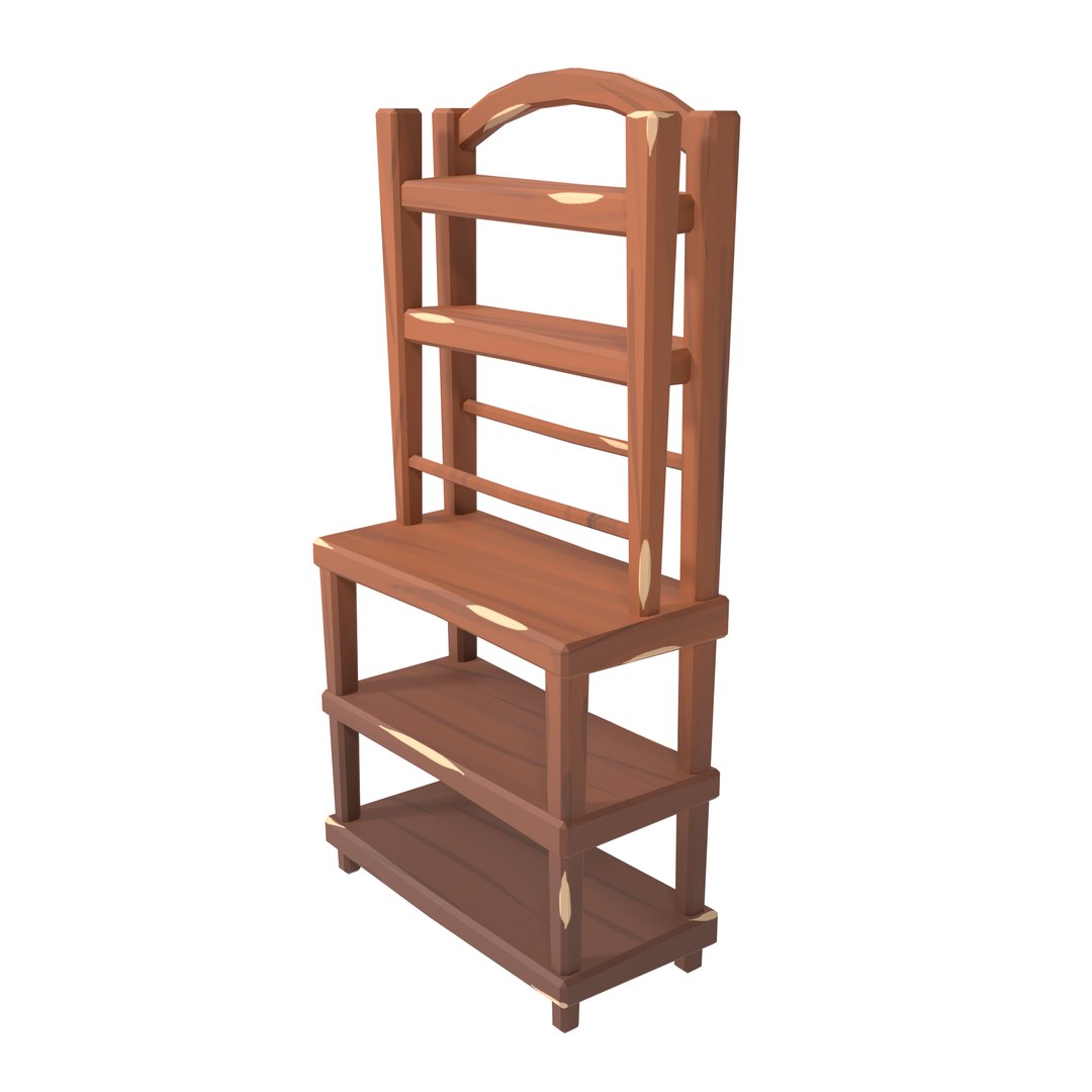 Lowpoly Stylized Wooden Rack 3D model - TurboSquid 2179339