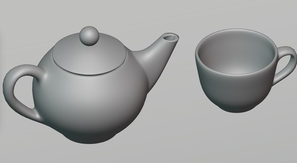 Tea Set 3D model - TurboSquid 1809175