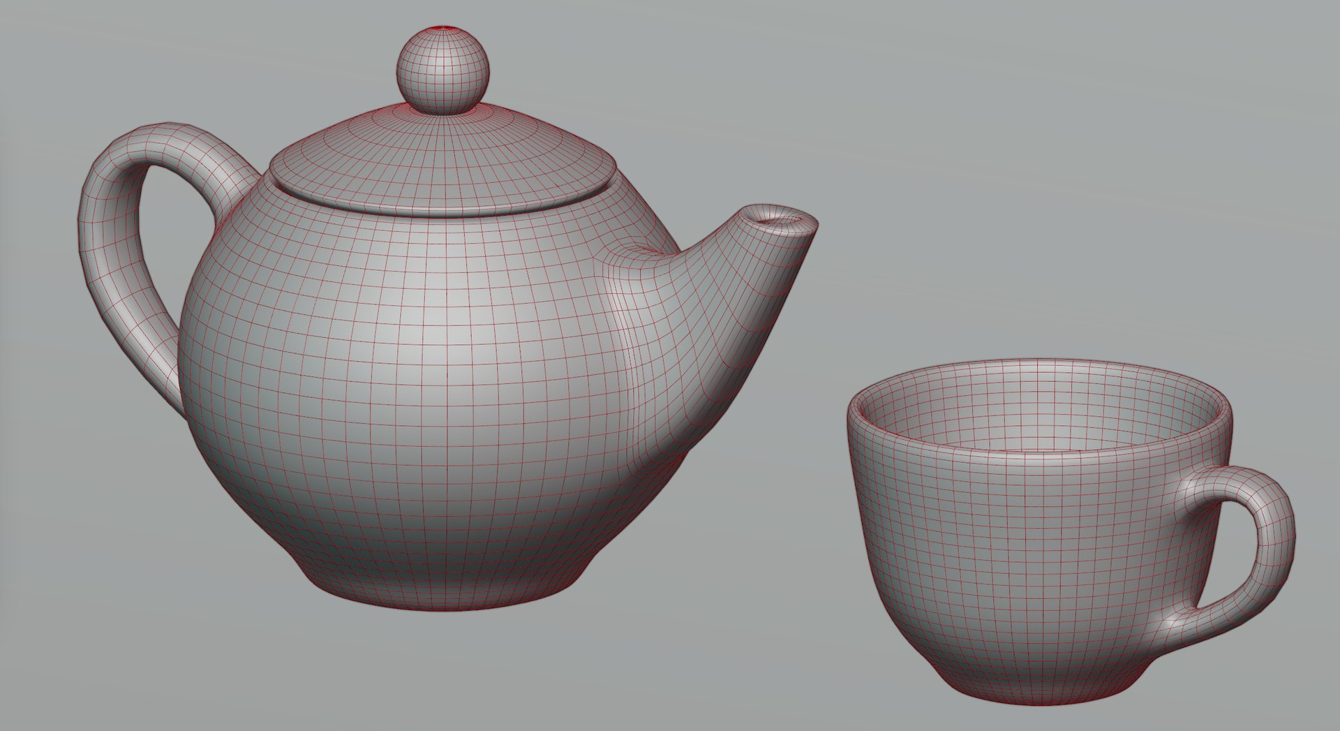 Tea Set 3D Model - TurboSquid 1809175