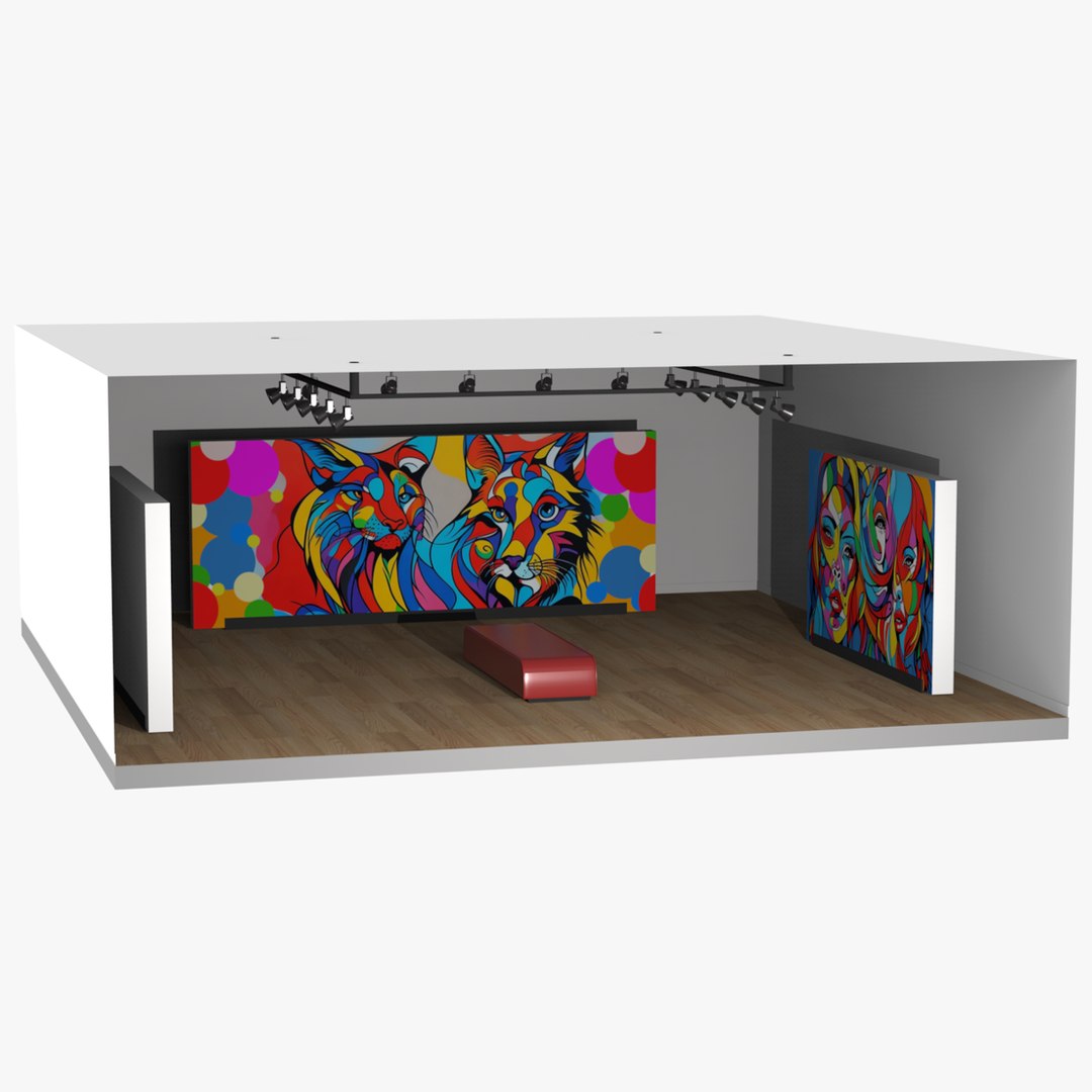 3D Room Art Gallery - TurboSquid 2082437