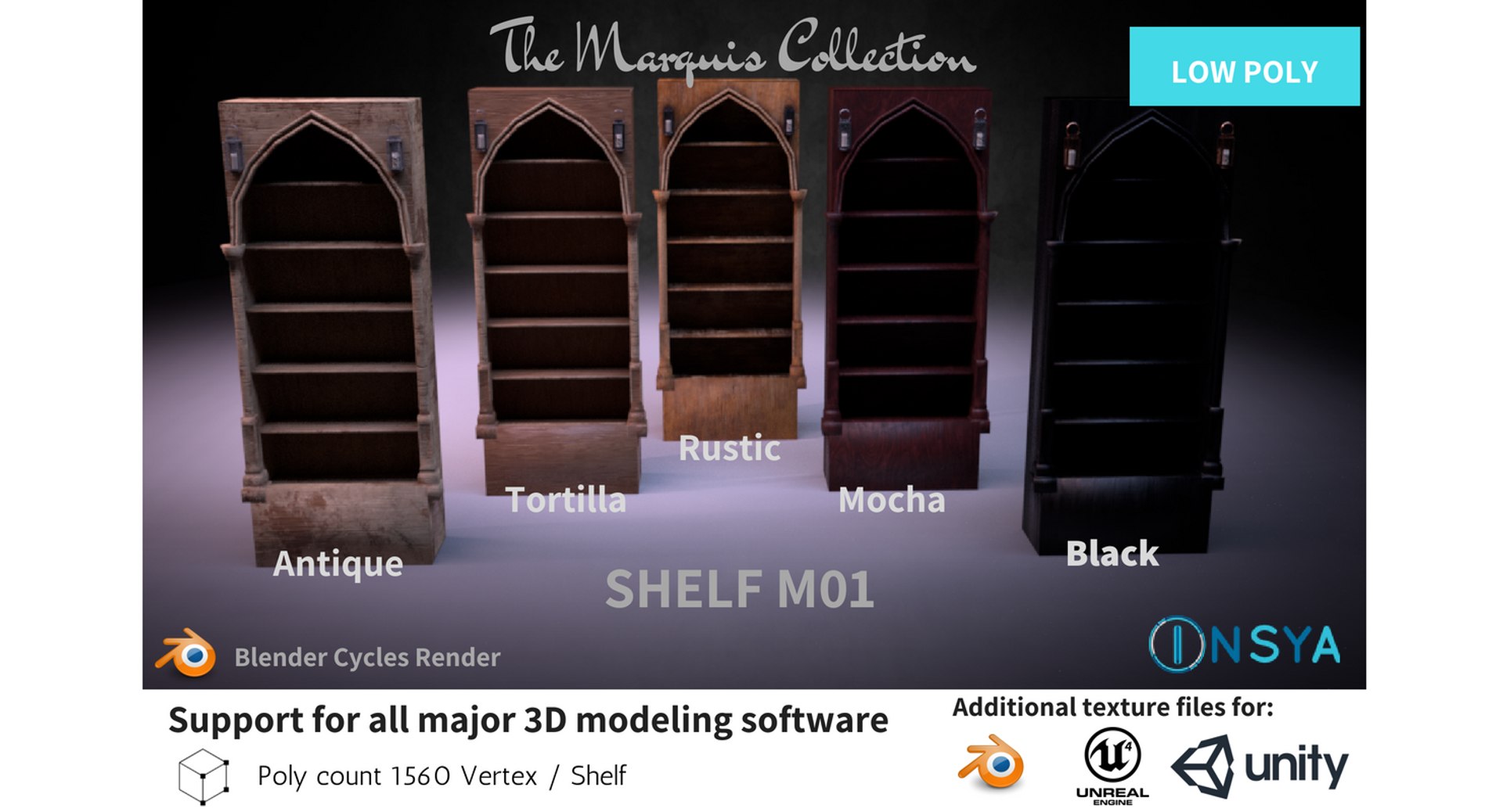 3D Shelf Blender Unreal Engine - TurboSquid 1290705