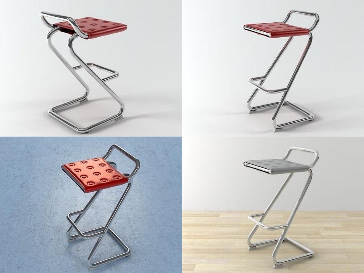 Free 3D Model Barstool Kristalia - TurboSquid 1181441