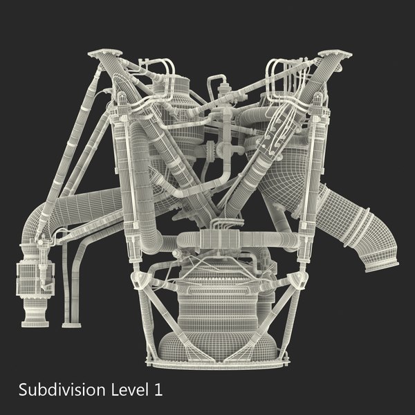 rs-68 rocket engine 3d c4d